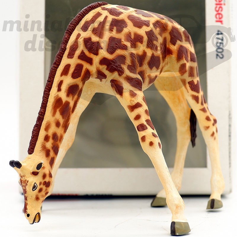 Girafe Mangeante - Preiser - Elastolin - 1/25ème en boite